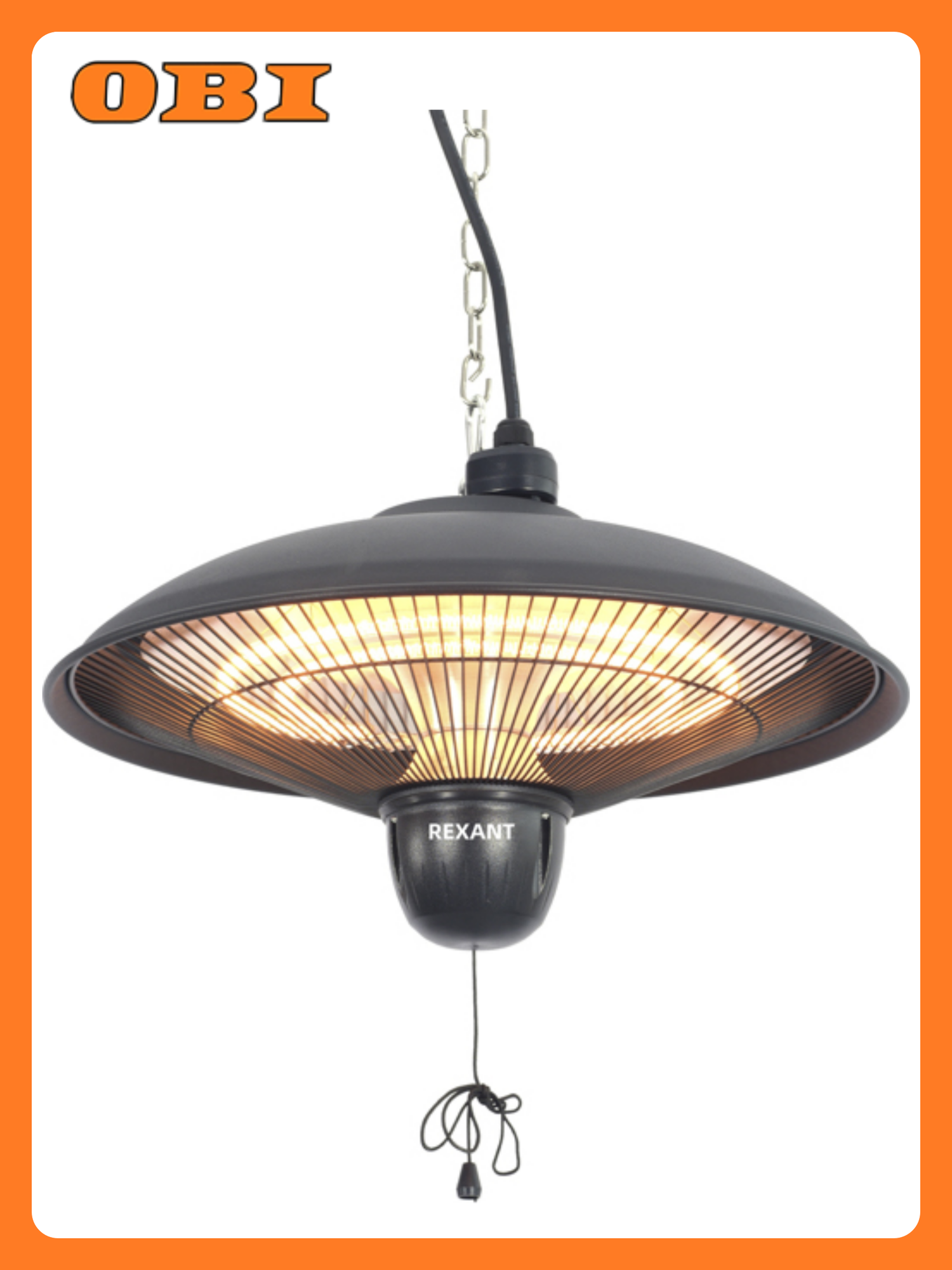 Обогреватель электрический инфракрасный 1,5кВт, 3 режима обогрева механическая регулировка REXANT