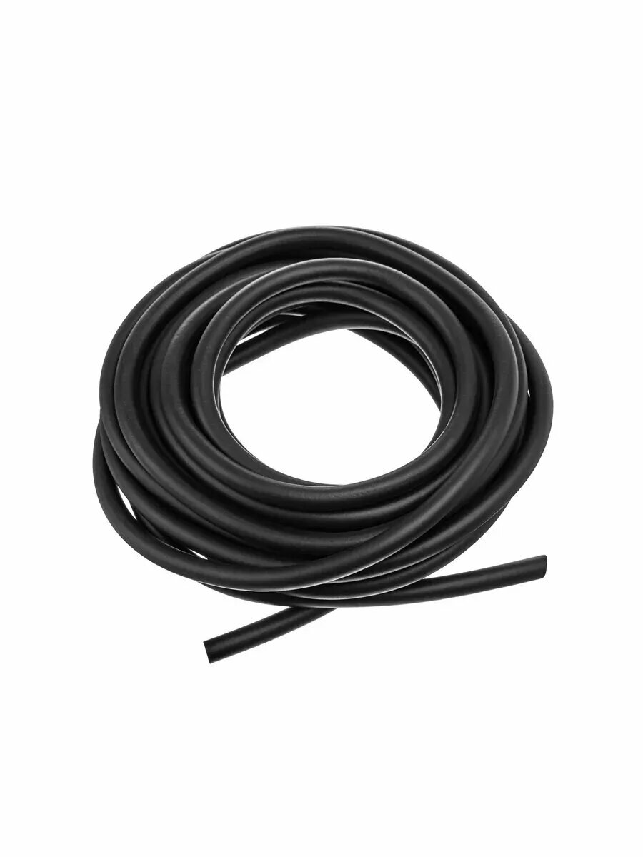 Уплотнитель для дверей авто, О-образный, 6 мм, 5 м, черный