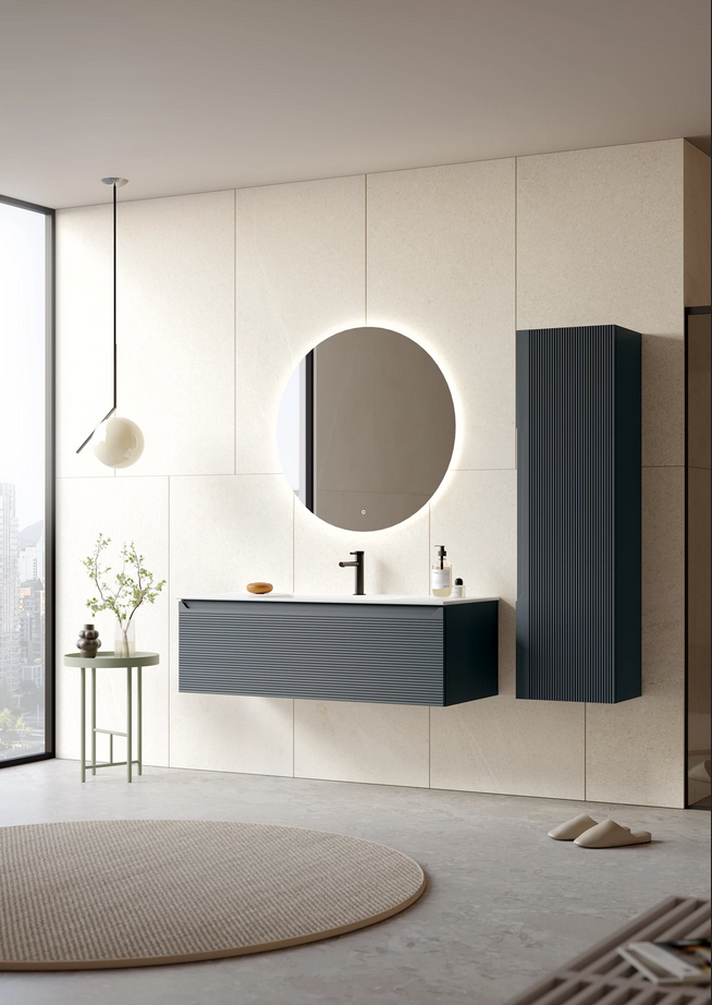 Комплект в ванну Orka, Olbia, 100см, с зеркалом, раковиной и тумбой