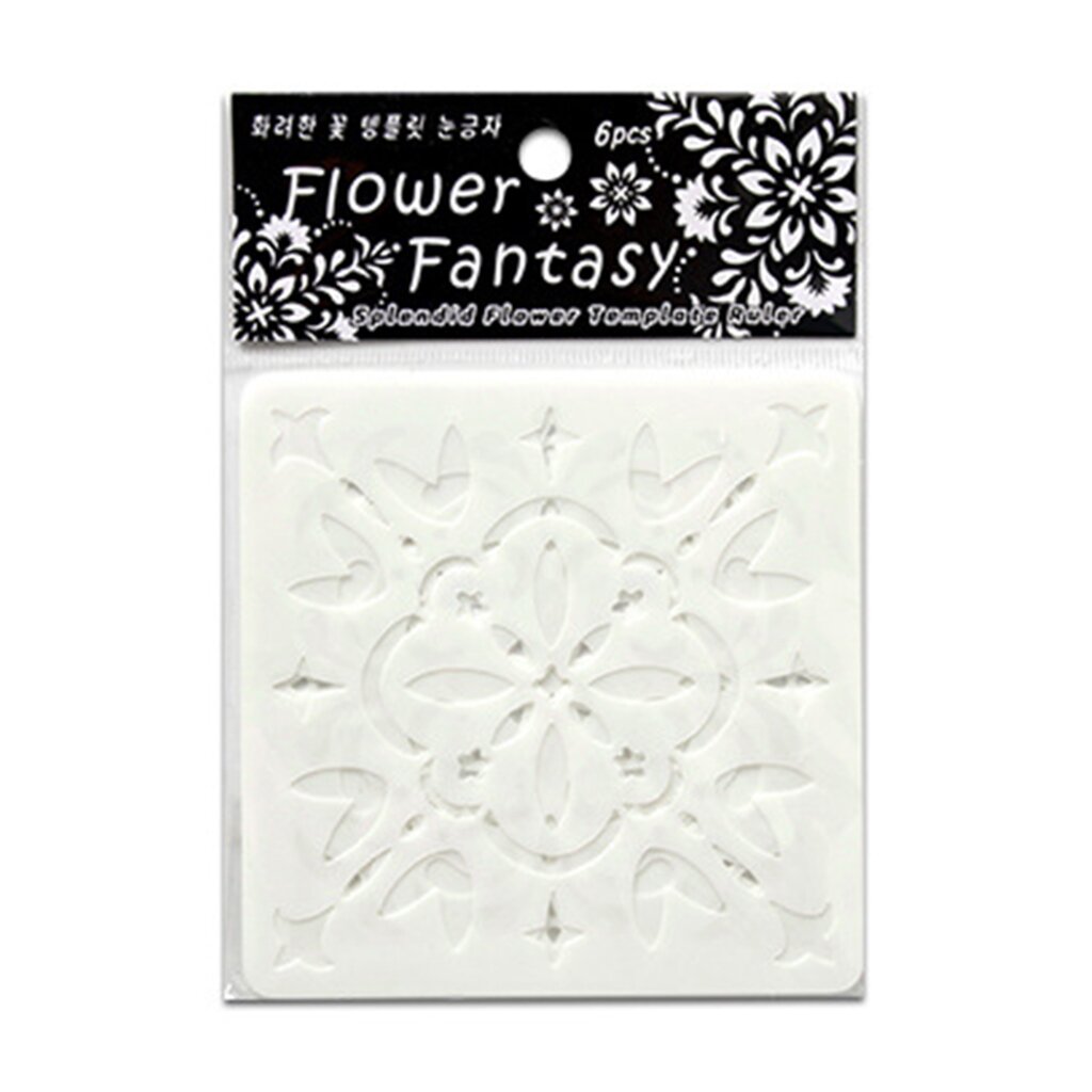 6 Шт Трафаретов для цветов, шаблонов для цветочных листьев, трафаретов для рисования, трафаретов для журналов