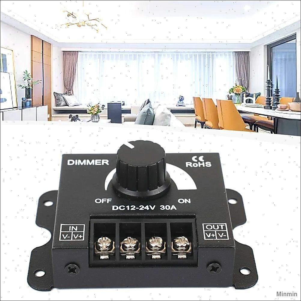 Светодиодный Диммер освещения 30A Регулятор Напряжения DC-DC Источник Питания Регулируемый 12V-24V