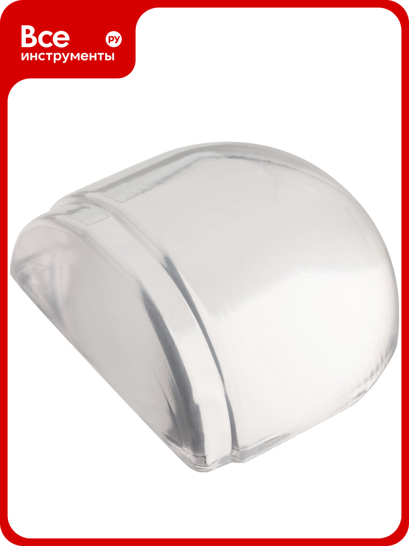 Стоппер для двери с самоклеящимся слоем «Рыжий кот», полиуретановый, прозрачный, напольный тип установки, без покрытия