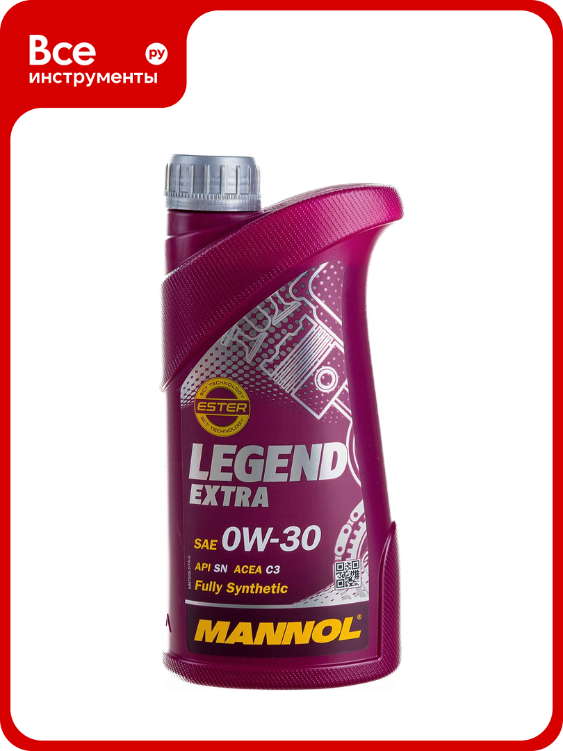 Синтетическое моторное масло MANNOL LEGEND EXTRA 0W30, 1л 79191