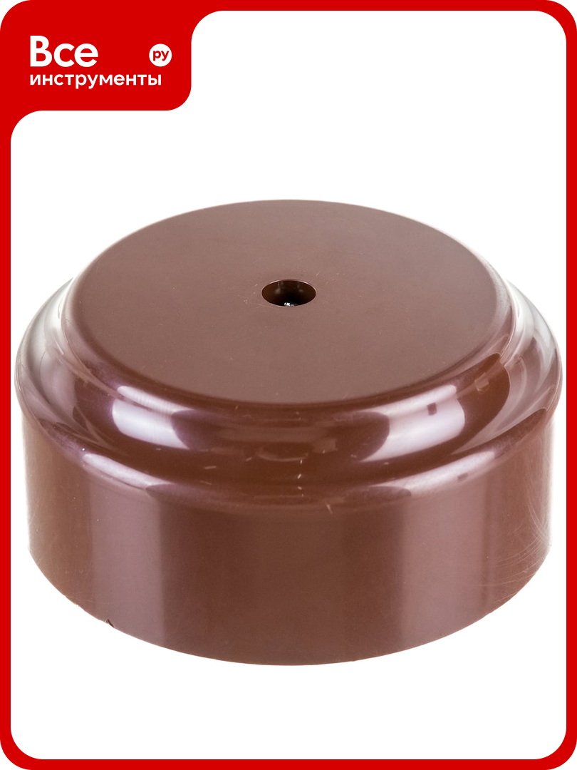 Монтажная коробка Bylectrica КМ-450 открытой установки, без сальников, диаметр 80 мм, серия ретро, коричневый,