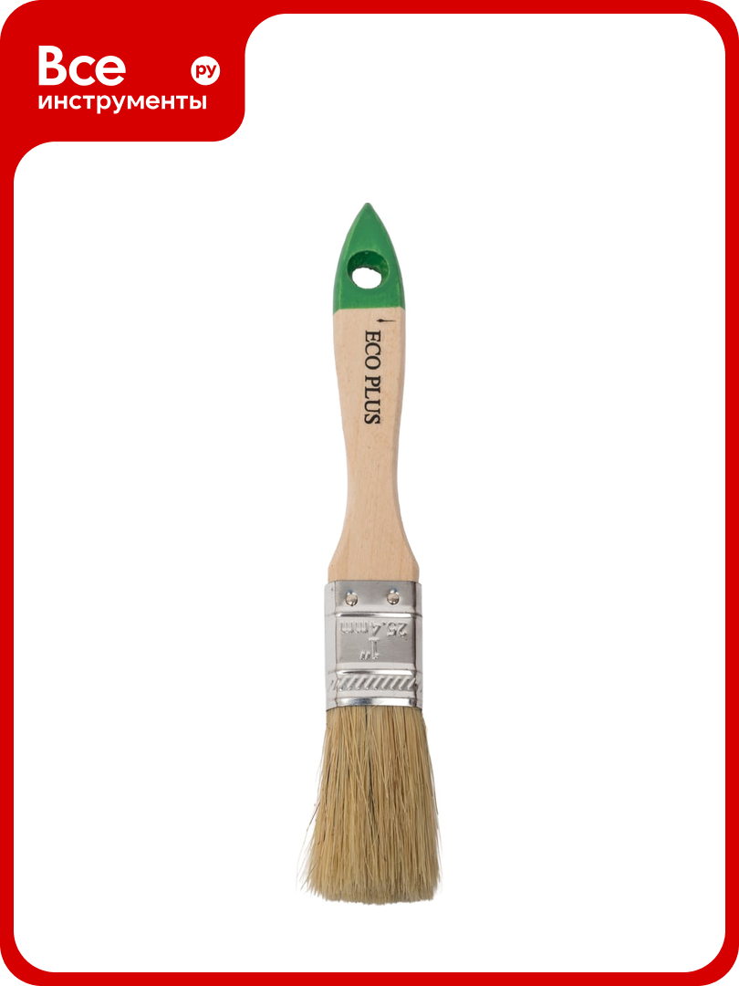 Кисть флейцевая ADMIRAL STARS Эко Плюс 25мм смеш. щетина 1,0см дерев. ручка