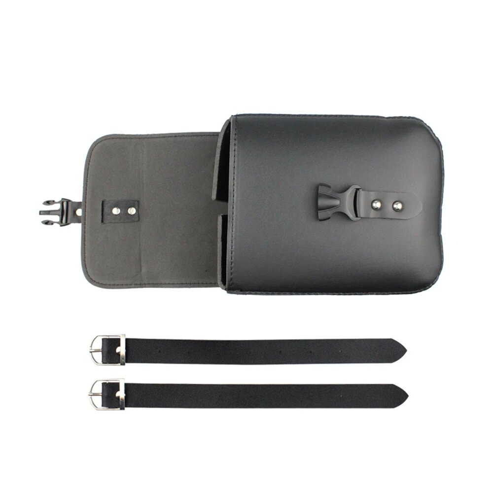 Мотоциклетные седельные сумки из искусственной кожи, боковая сумка для инструментов, седельные сумки для багажа, комплект для хранения велосипеда, боковая сумка, черная, универсальная