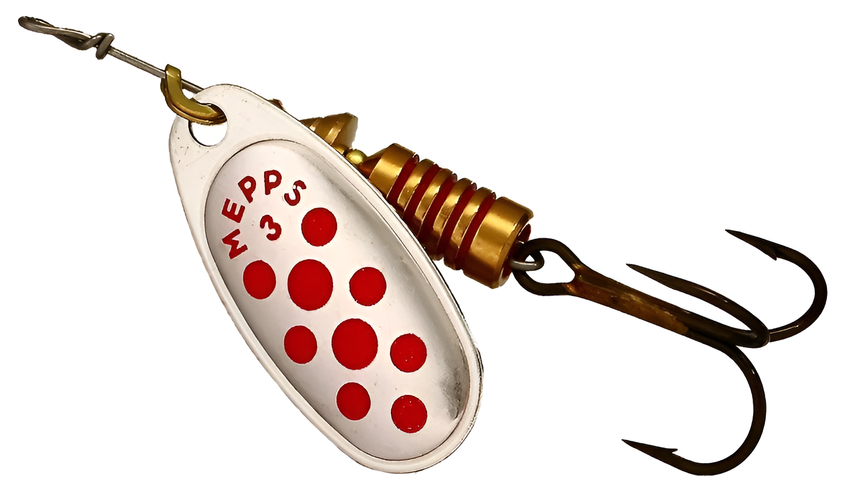 Блесна вращающаяся Mepps COMET PTS, 3, SILVER/Red dots, 5 шт.