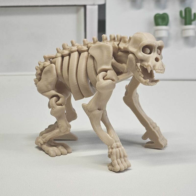 Супер подвижный скелет африканского животного, модель слона, носорога, жирафа, 3D печатная игрушка, настольное украшение