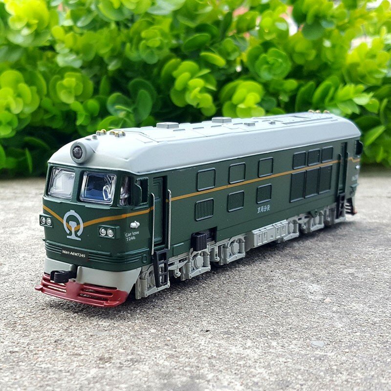 Зеленый локомотив Dongfeng винтажный, ретро игрушечная модель, классический дизайн
