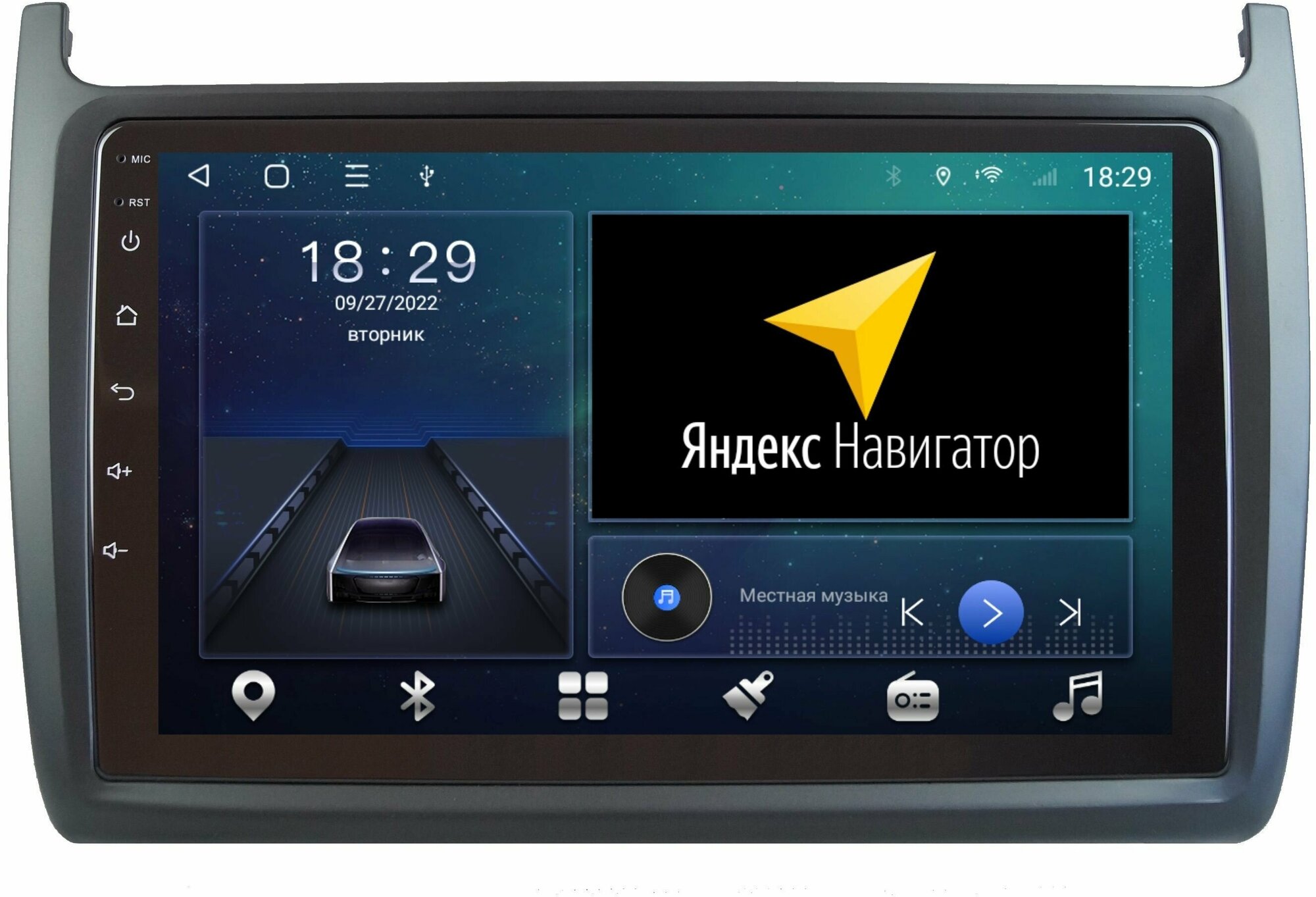 Магнитола Epic T18 Volkswagen Polo - Android 12 - Процессор 8 ядерный - CarPlay - IPS экран - DSP- Sim