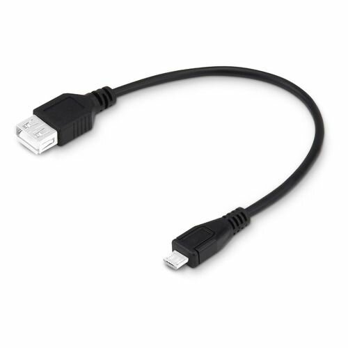 Кабель OTG Buro micro USB (m) - USB (f), 0.2м, черный