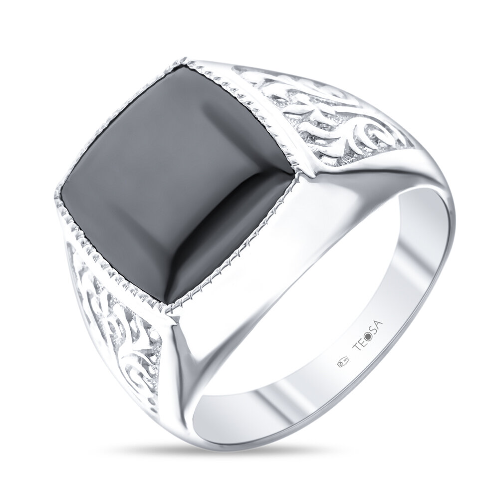 Печатка, серебро, 925 проба, оникс