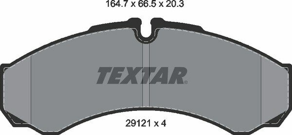 Колодки передние с противошумной пластиной q+ iveco daily textar 2912112