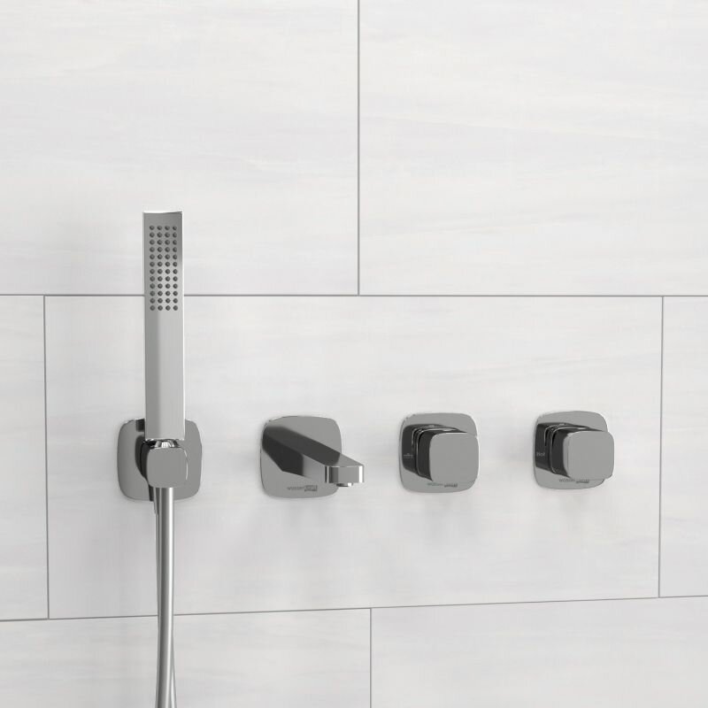 Смеситель для ванны с душем встраиваемый WasserKRAFT, хром