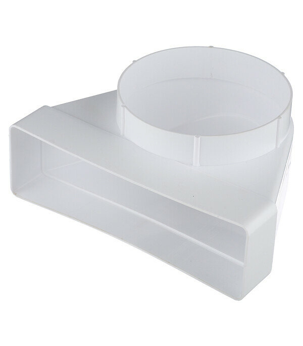 Соединитель угловой пластиковый для плоских воздуховодов 60х204 мм 90° с круглыми d125 мм фланцевое соединение 620СК12,5ФП