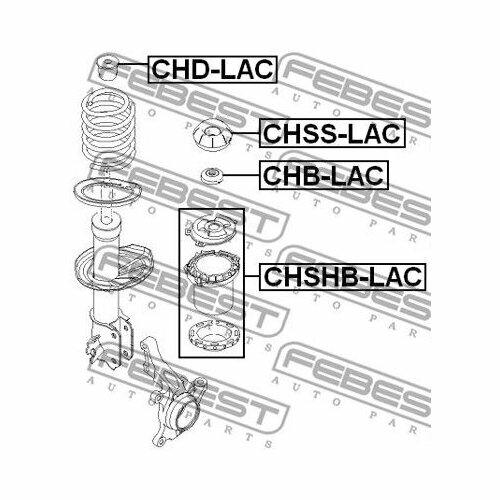 Амортизатор подвески передний для автомобиля General Motors Chevrolet, FEBEST CHD-LAC (1 шт.)