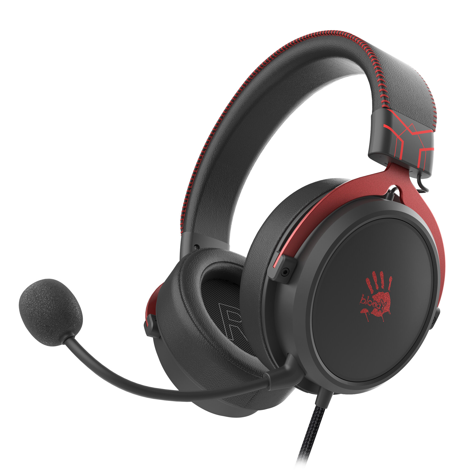 Наушники с A4TECH микрофоном Bloody M590i красный/черный 1м