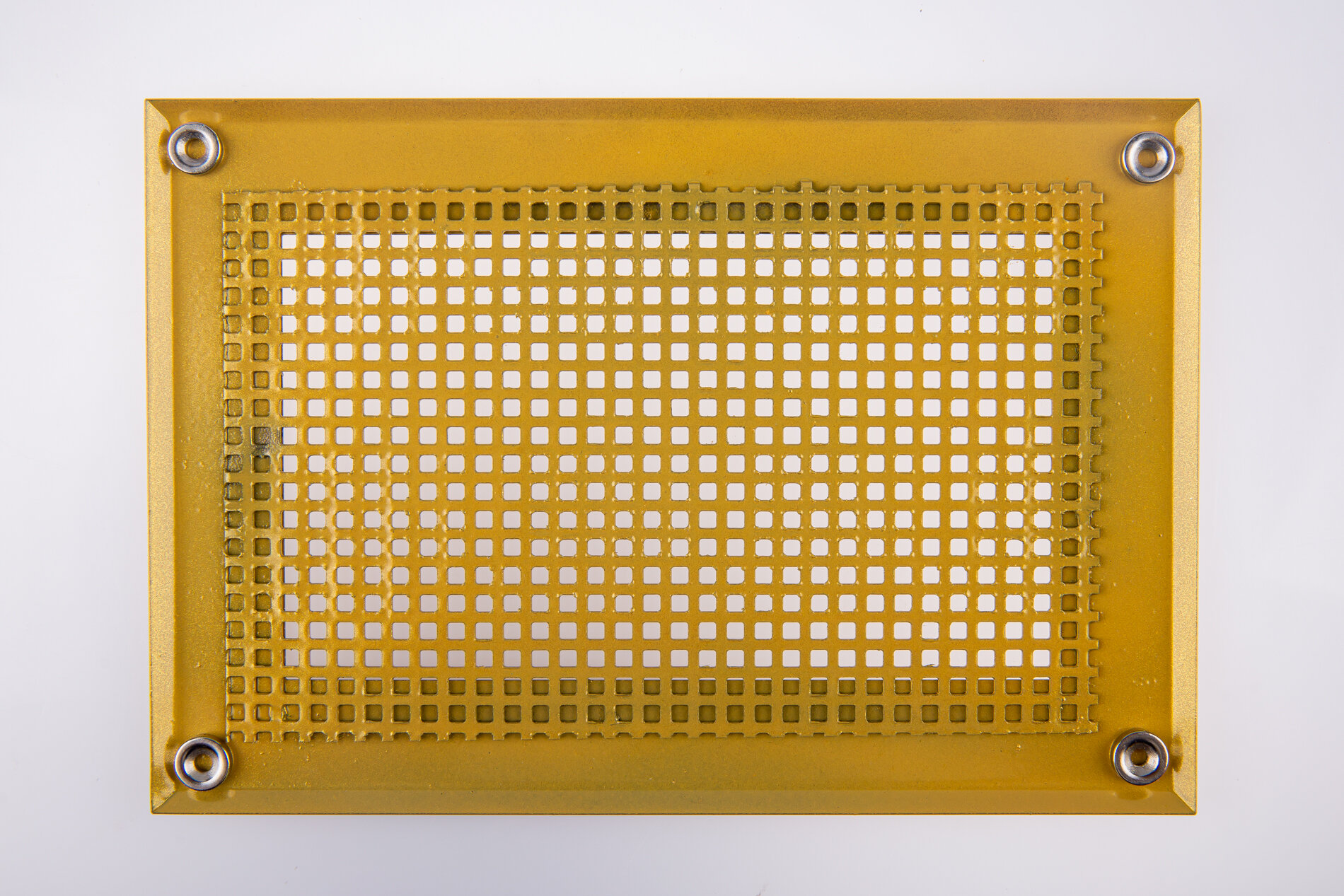 Решетка вентиляционная 240х180мм металлическая на магнитах, квадрат, золото