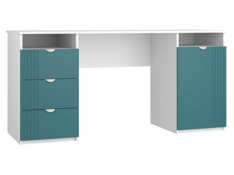 Компьютерный стол с ящиками "Санторини 2" 155х75х50 Аквамарин