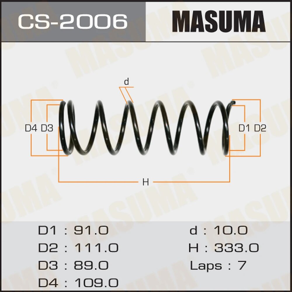 Пружина подвески Masuma CS-2006