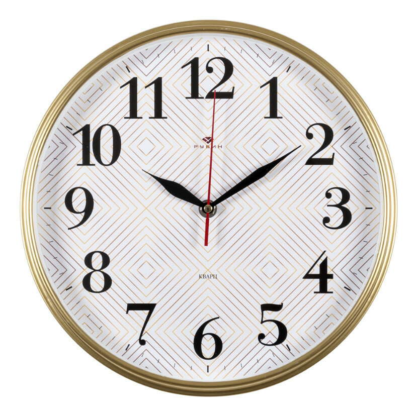 Часы настенные 2940-104 D29 золото «Ромбы»