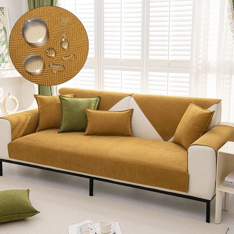 Чехол для диванной подушки леllen, синие текстуры, полиэстер 110x210cm-1pc, Waterproof-Orange