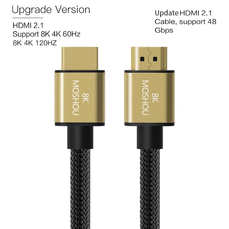 MOSHOU HDMI 2.1 кабель 8K HDMI 2.1 Upgrade, 0.5m