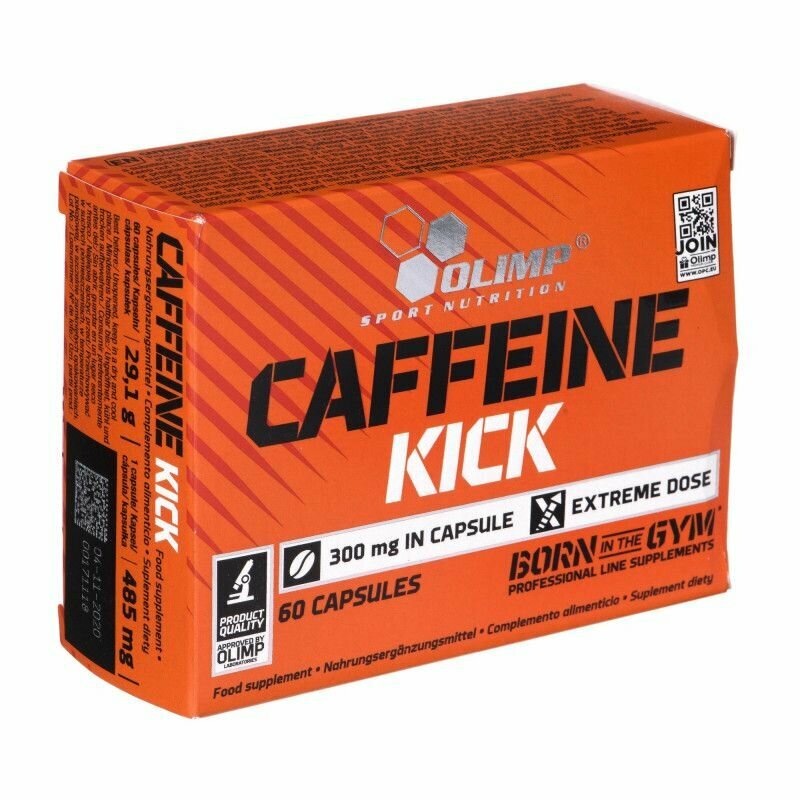 Olimp Кофеин в капсулах, энергетик, Caffeine kick 60 капсул
