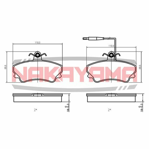 Колодки тормозные дисковые передние renault espace ii 91-96 Nakayama HP8334NY