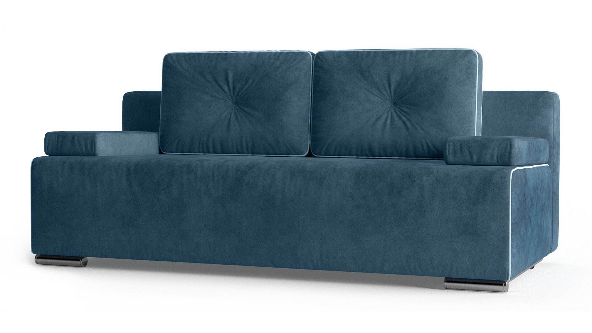 Диван Фрог Лайт Vivaldi 13 NOW 200x91x80 см, синий Велюр, еврокнижка Фиеста