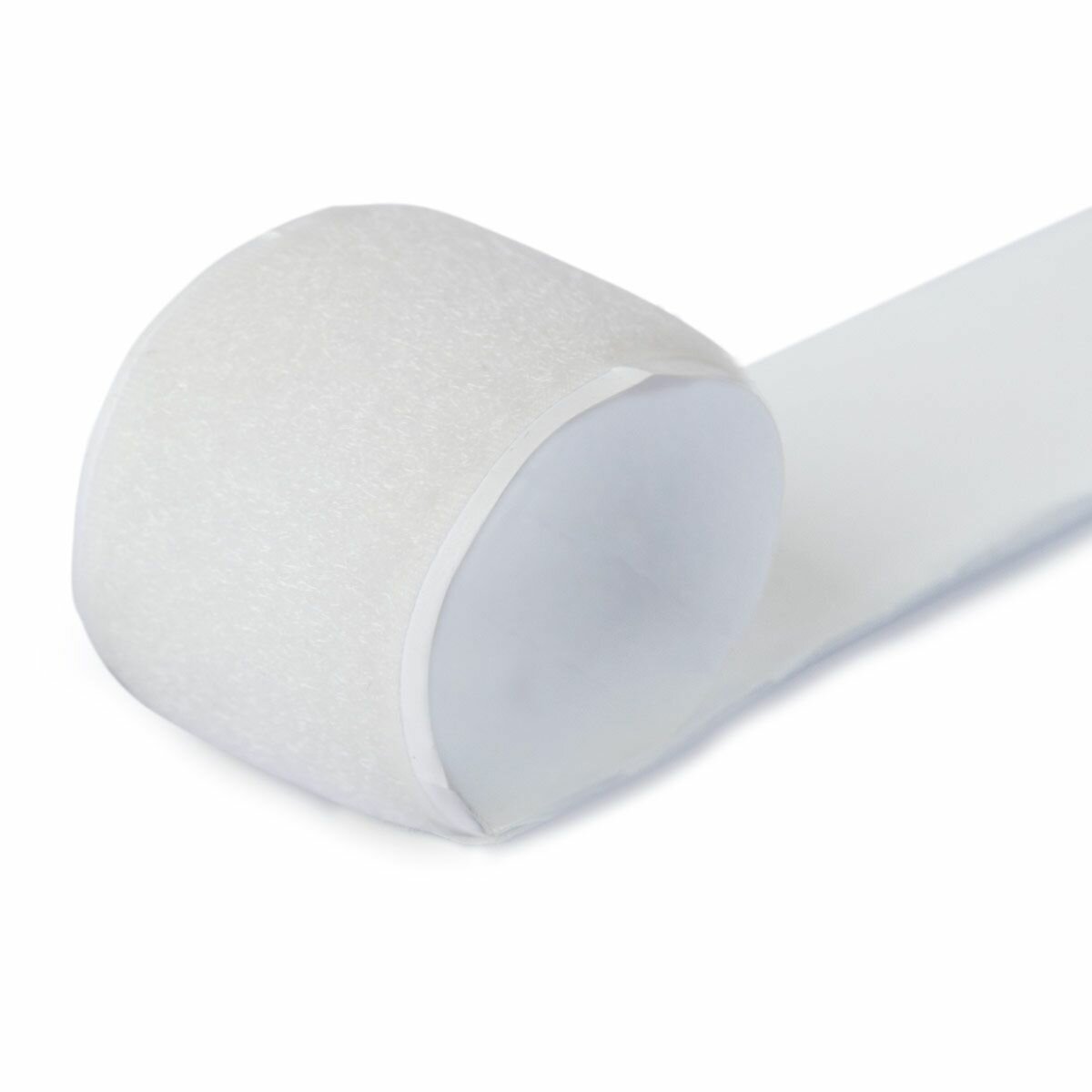 Липучка лента "Gamma" с липким слоем 25 мм LG-25LS 25 м белый петля