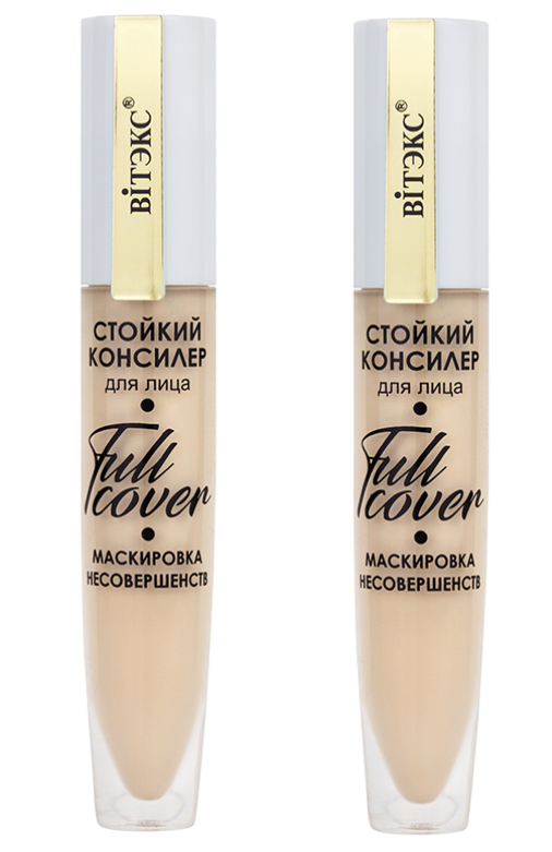 Консилер Vitex Full Cover стойкий для лица тон 41 Слоновая кость, 8 мл, 2 шт.