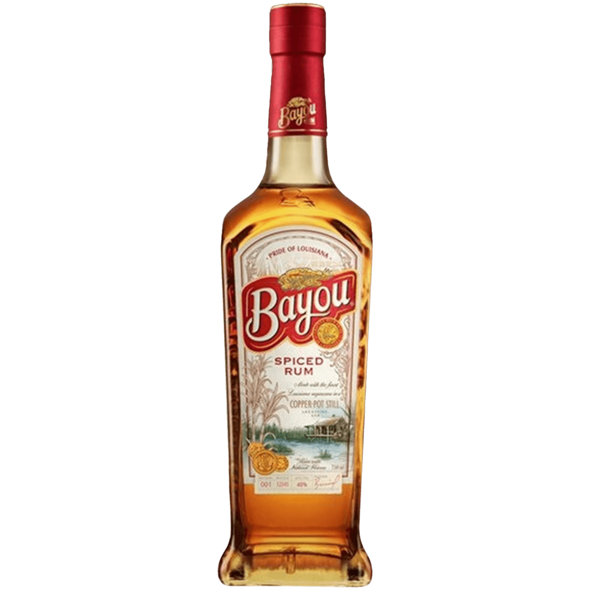 Напиток спиртной "Bayou Spiced" золотой, 0,7 л, крепость 40%, США