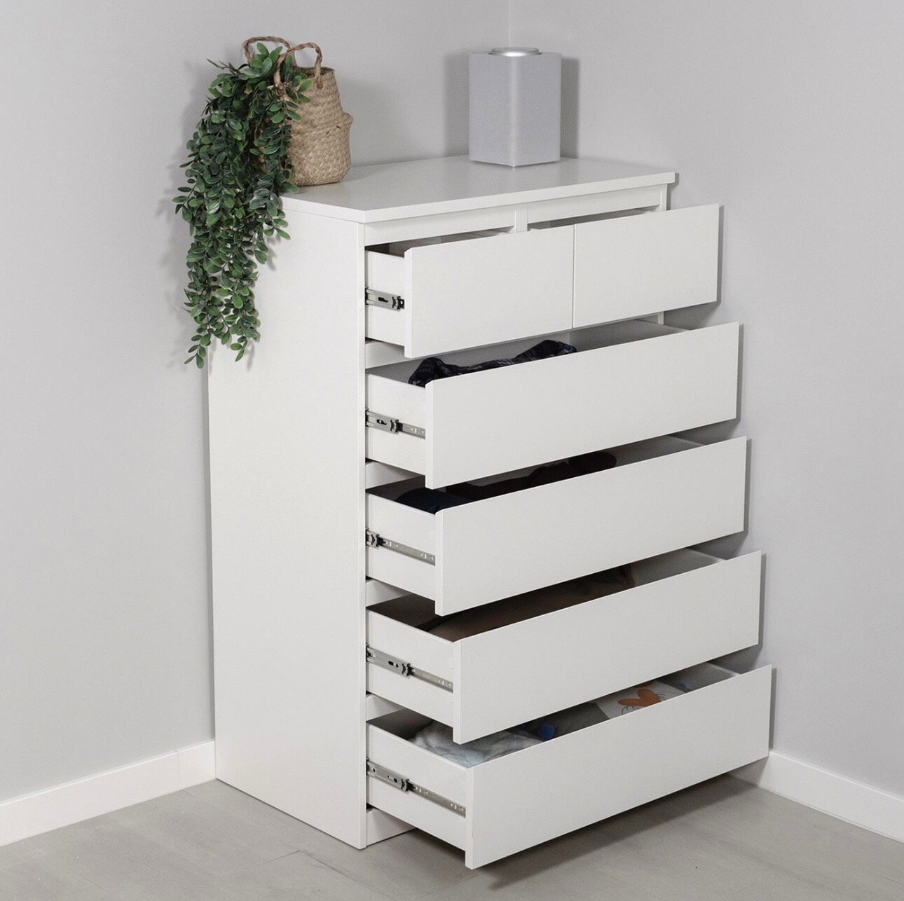 Комод IKEA Design "мальта", 6 ящиков, 81х49х120 см, белый