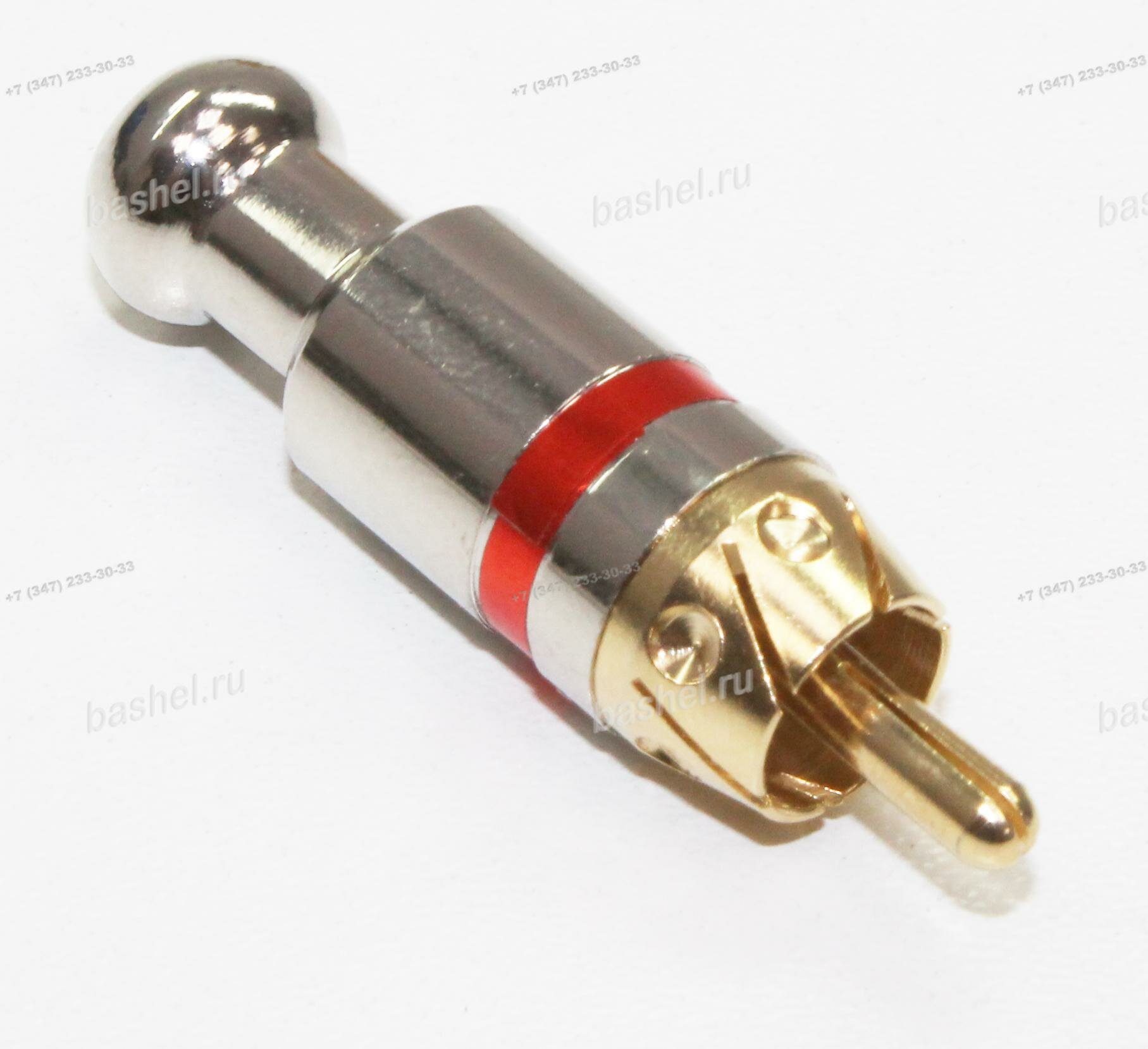 Штекер RCA мет. позол. (Silver-combi)