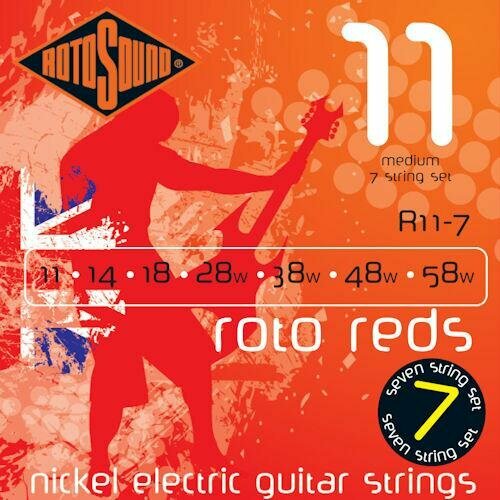 Струны для электрогитары Rotosound Roto Reds R11-7 11-58