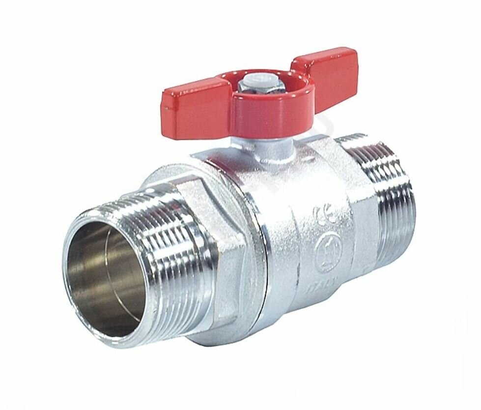 Кран шаровой латунь хром R253D Ду 20 Ру42 НР бабочка Giacomini R253X004