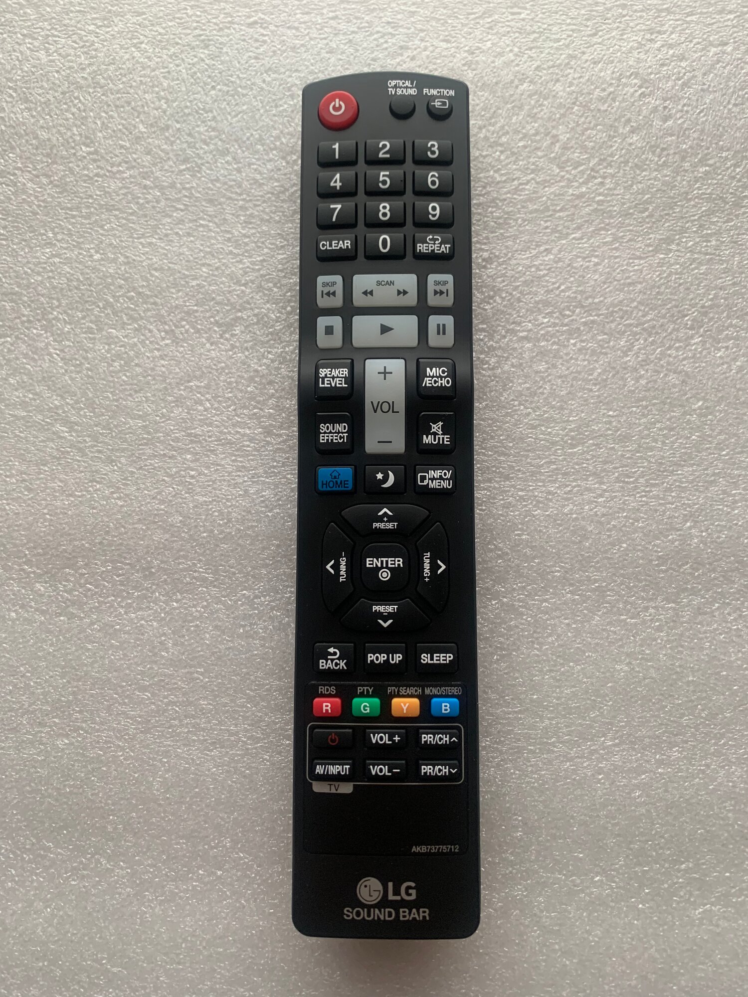 Пульт дистанционного управления LG AKB73775712, для саундбара, оригинальный