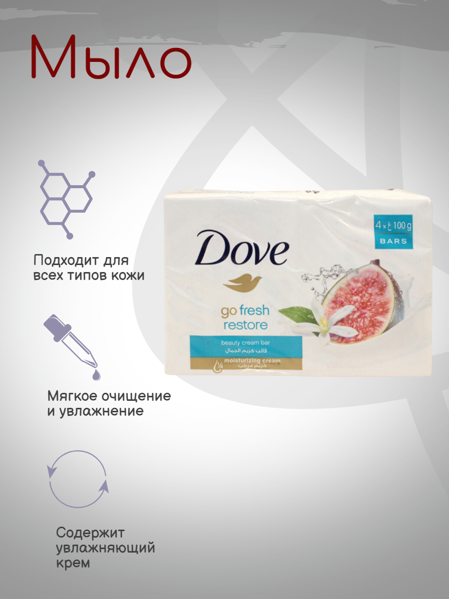 Мыло Dove Go Fresh Restore 4x100 г
