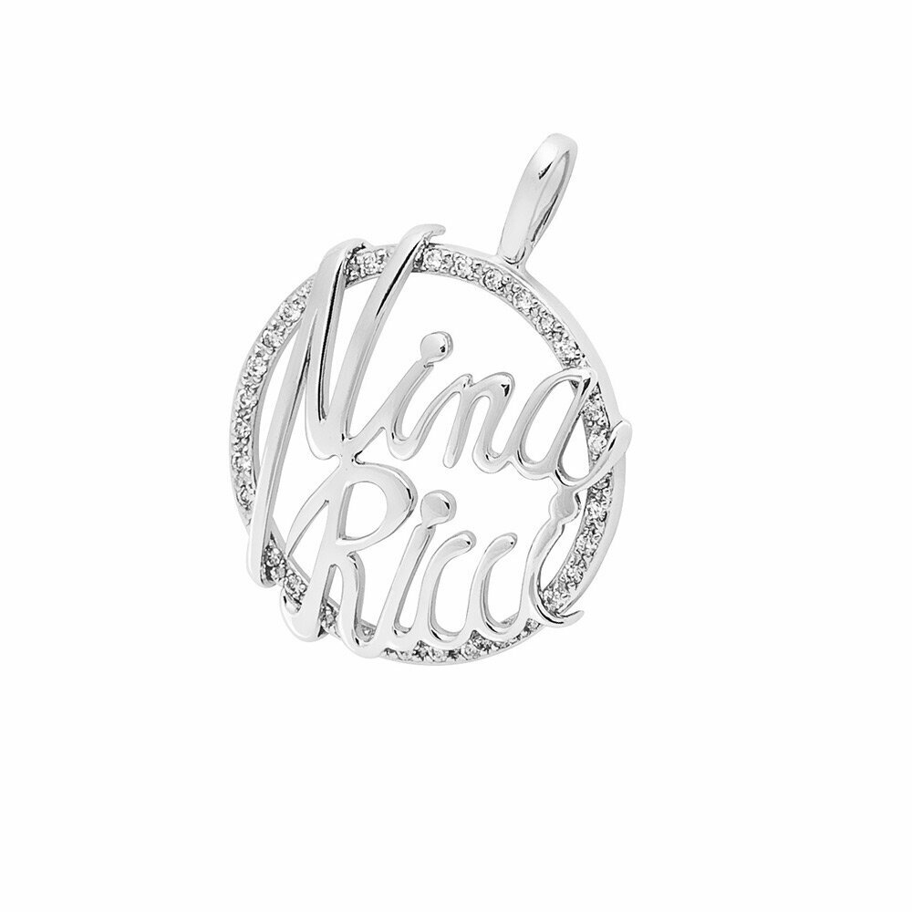 Подвеска, белое золото, 750 проба, бриллиант