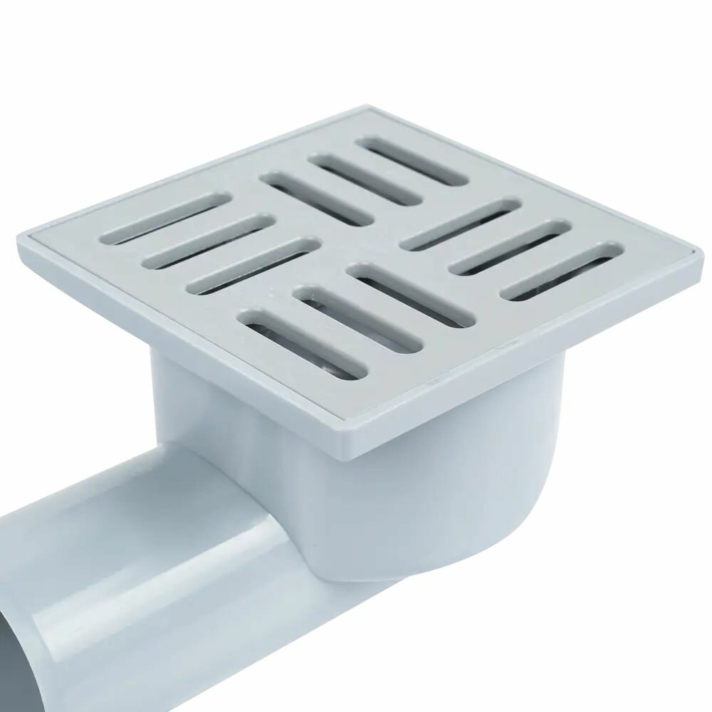 Трап для душа 100x100 мм гидрозатвор пластиковая решетка