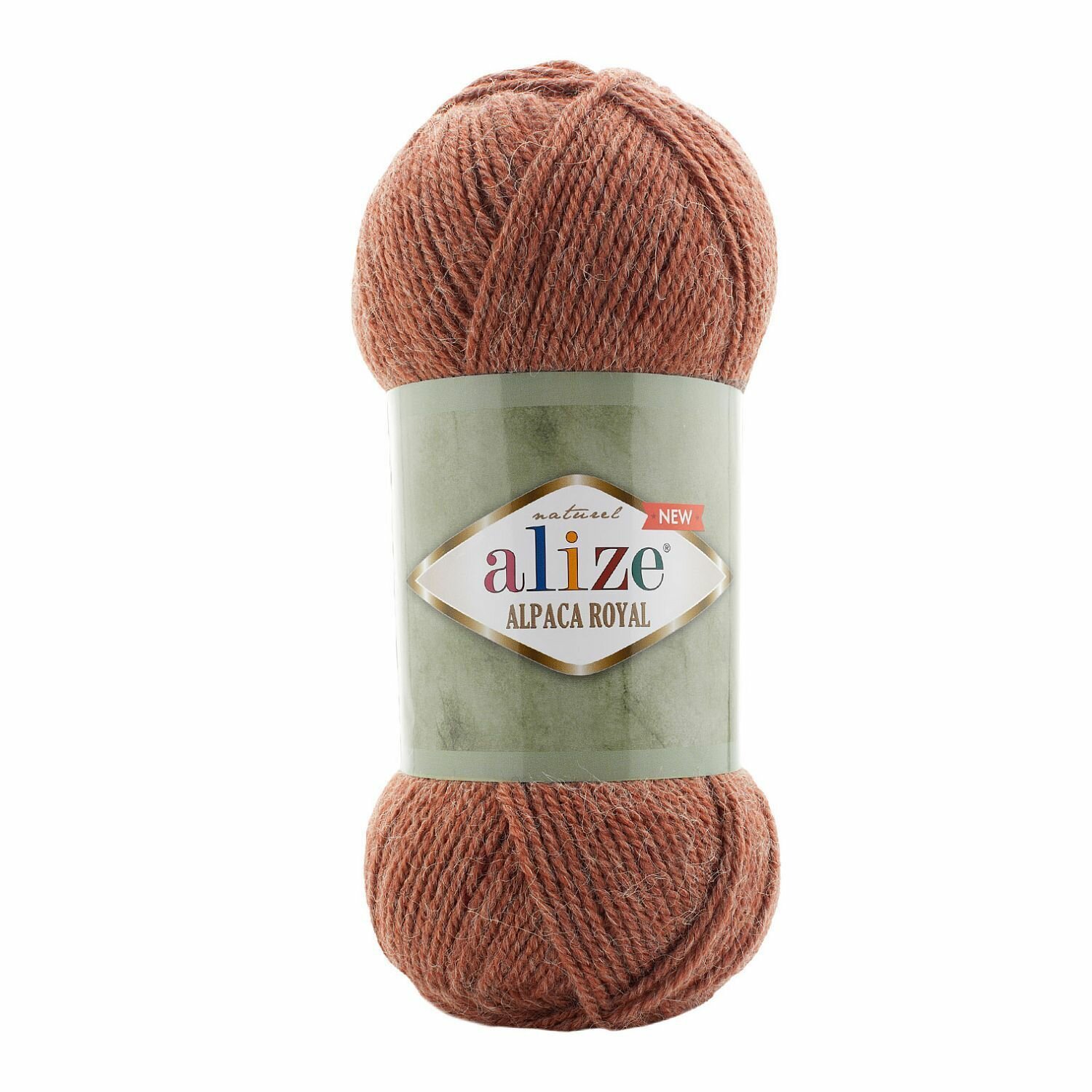 Пряжа Alpaca royal new, Alize, коричнево-красный - 597, 55% aкрил, 30% шерсть, 15% aльпака, 5 мотков, 100 г, 250 м.