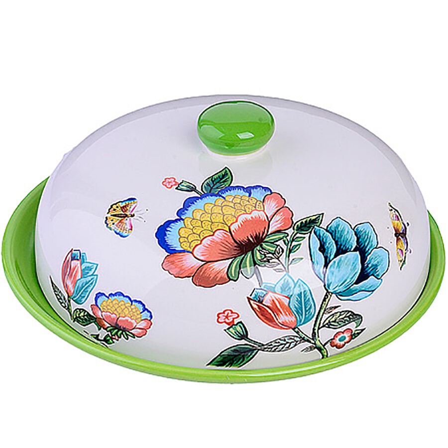 Блюдо для блинов с крышкой Loraine, доломит, 23,8 см