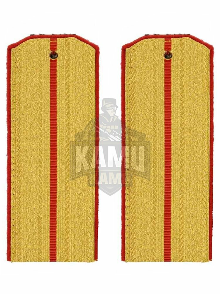 Погоны Общевойсковые парадные на китель 1 просвет трапеция галун 14х5см