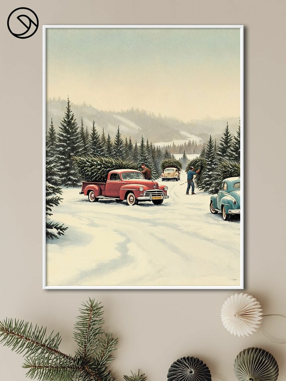 Постер новогодний в белой раме 50х70 Postermarkt #2