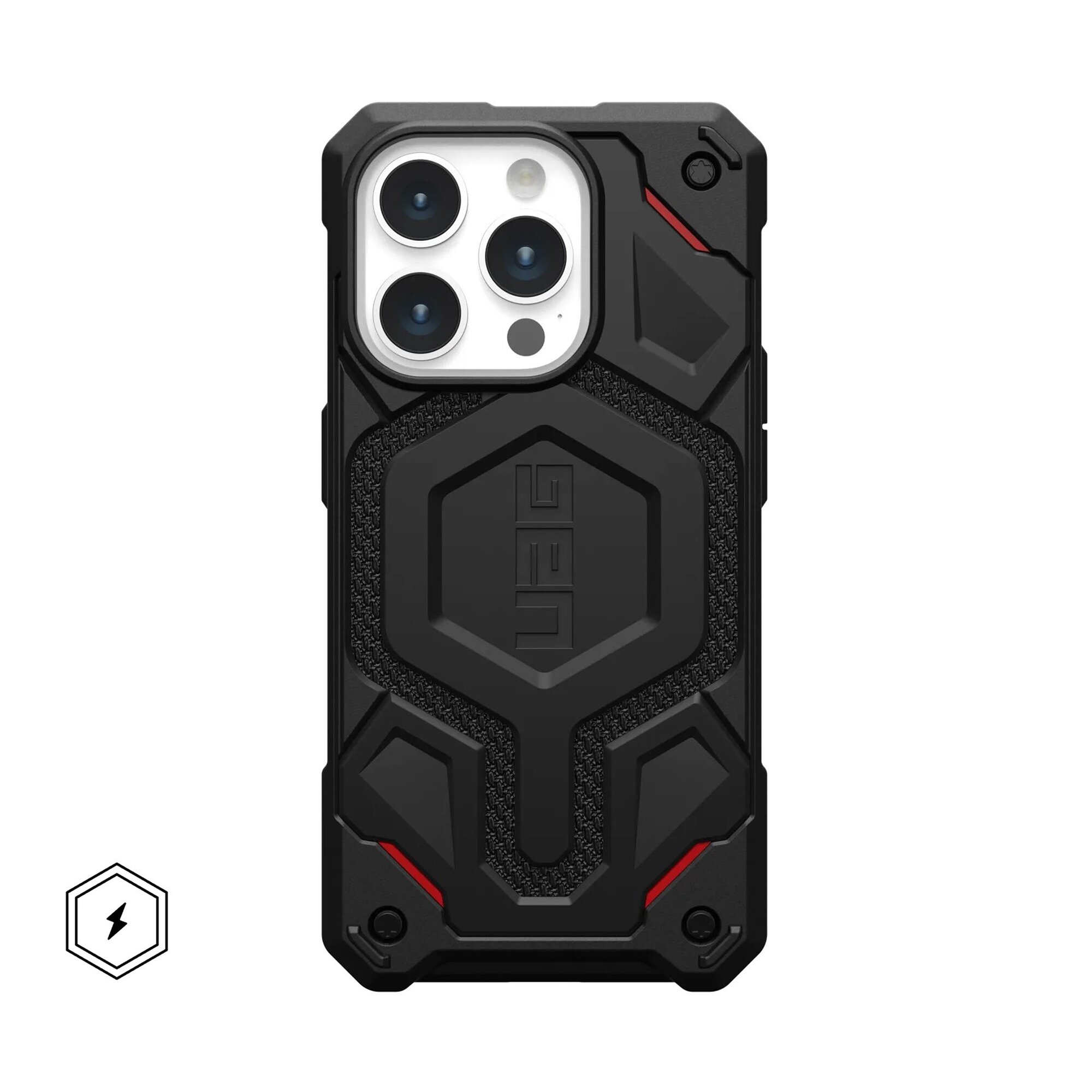 Чехол UAG Monarch Pro для iPhone 15 Pro 6.1" MagSafe (Kevlar/Black)