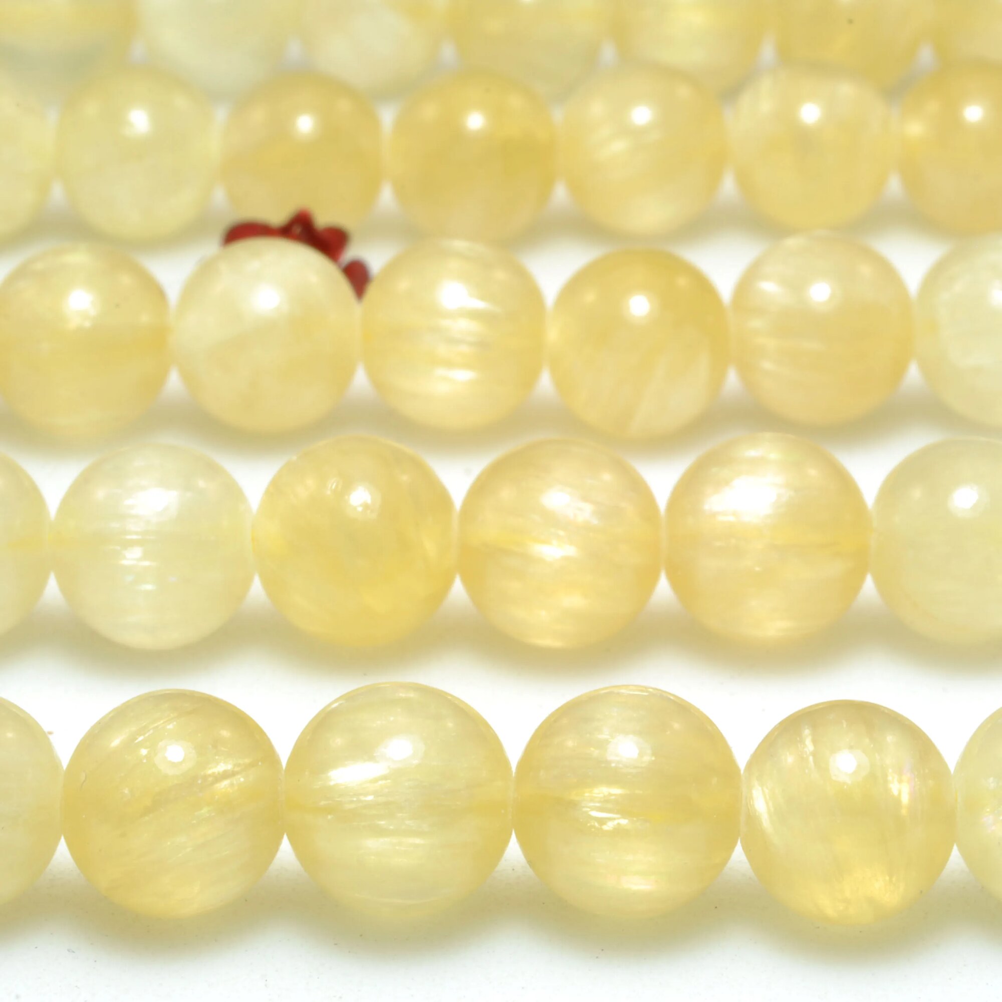 Желтые бусины из селенита и кальцита YesBeads 6mm 60beads