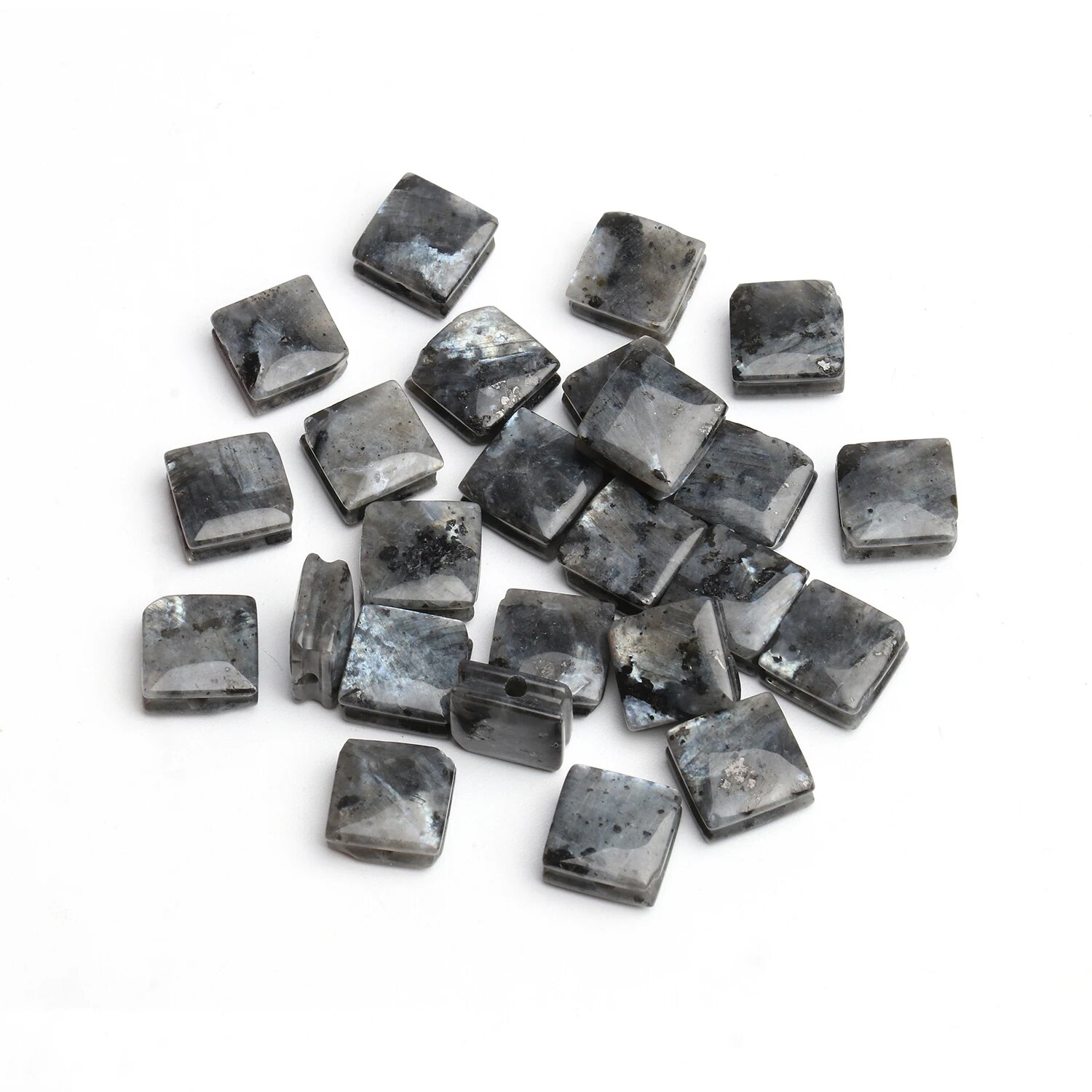 Квадратные бусины из лазурита AOHAYOOMQ, 10 мм, 5 шт. Labradorite