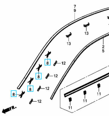 Фиксатор A, ветровое стекло (зеленое) (Оригинал)