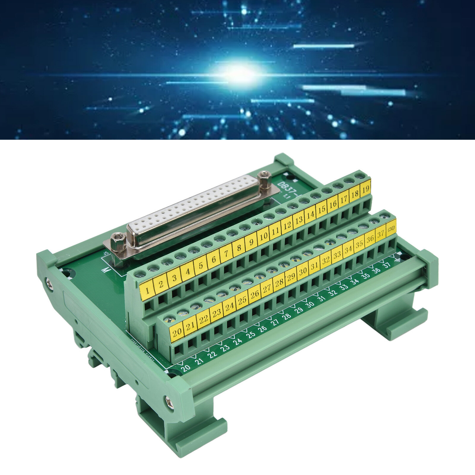 Клеммная колодка Переходная пластина Соединительный модуль Разводная плата печатной платы Гнездо постоянного тока 60 В DB37 M7